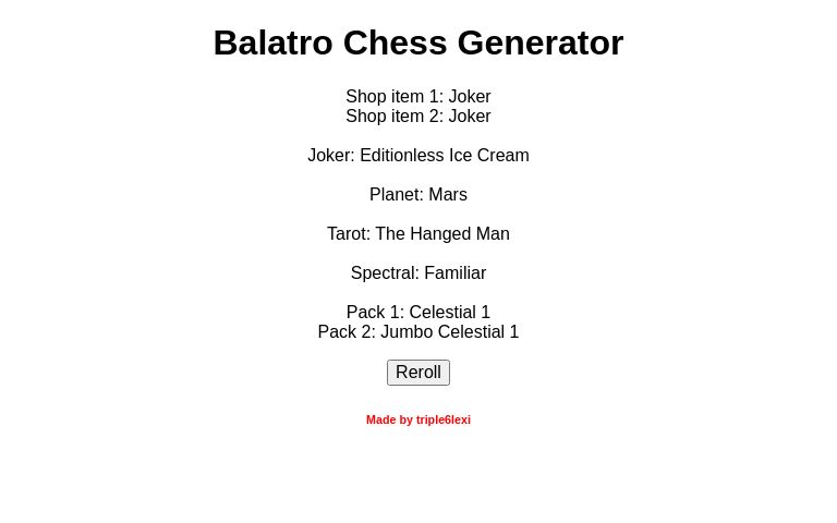 Balatro Chess Generator