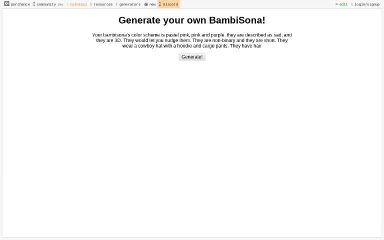 Generate your own BambiSona!
