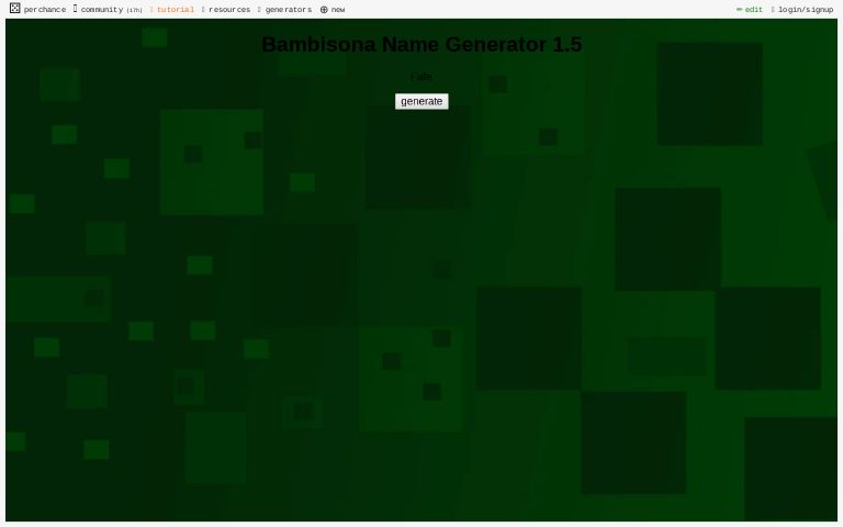 Bambisona Name Generator 1.5