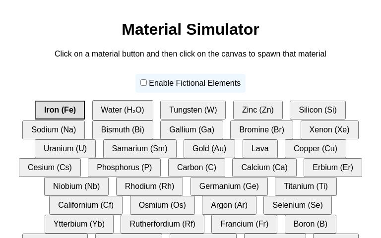 Material Simulator ― Perchance Generator