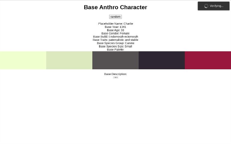 Base Anthro Character ― Perchance Generator