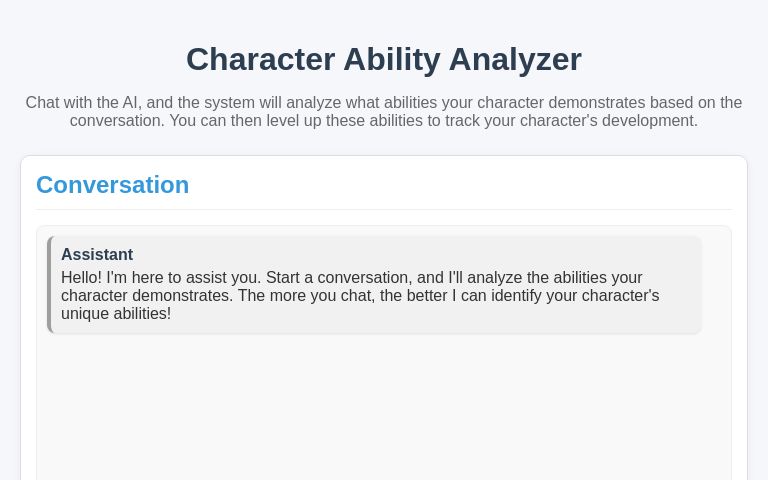 Character Ability Analyzer ― Perchance Generator