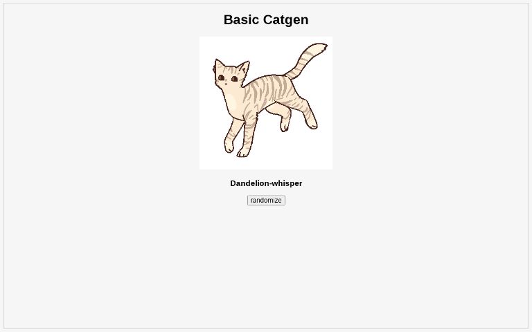 Basic Catgen ― Perchance Generator