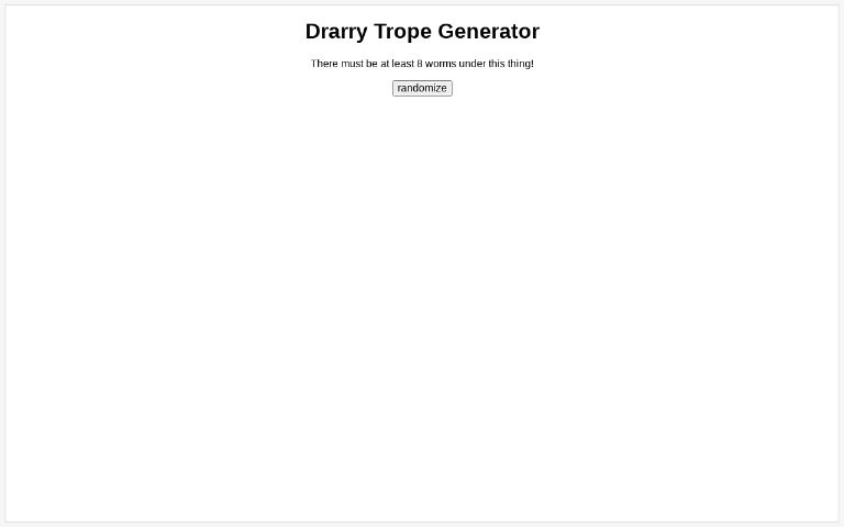 Drarry Trope Generator