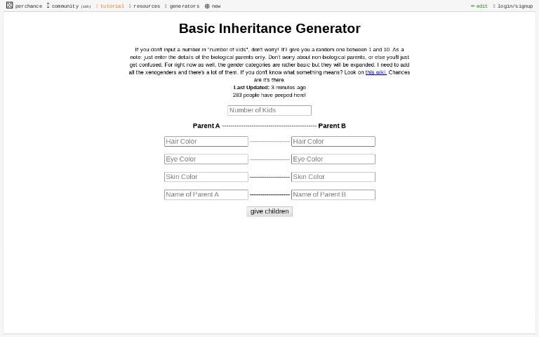 Basic Inheritance Generator