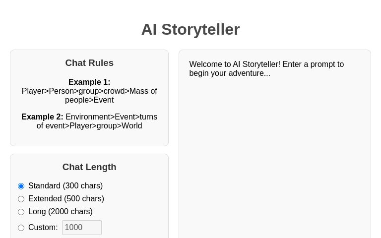 AI Storyteller ― Perchance Generator