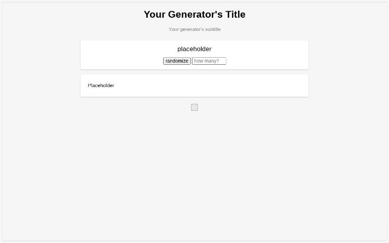 Basic Template Save ― Perchance Generator