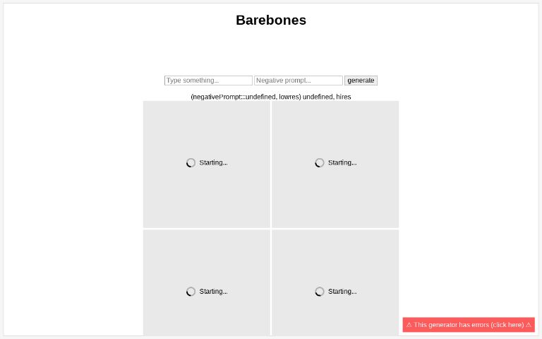 Barebones ― Perchance Generator