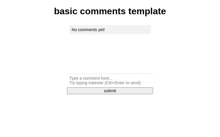 basic comments template ― Perchance Generator