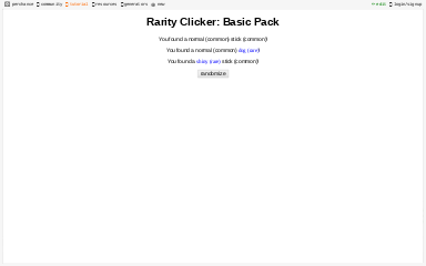 Rarity Clicker: Basic Pack ― Perchance Generator
