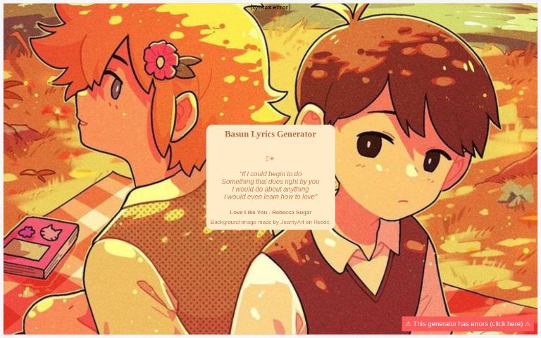 Basun Lyrics Generator