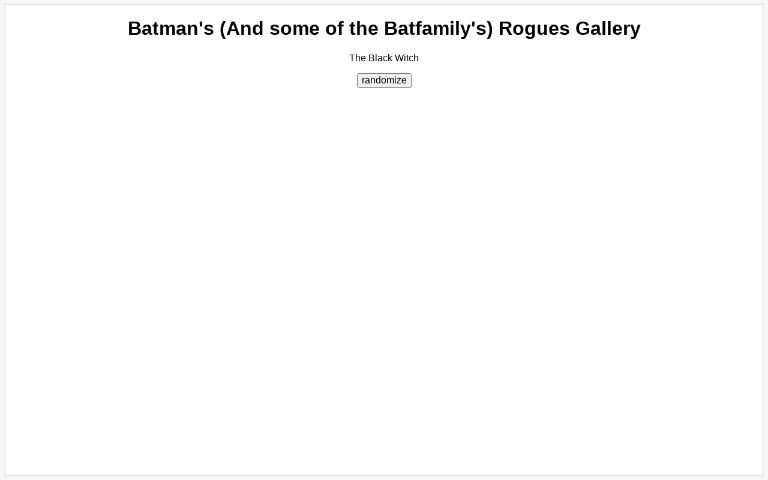 Batman's (And some of the Batfamily's) Rogues Gallery ― Perchance Generator