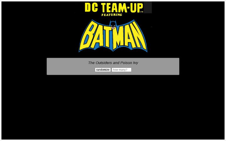 Batman Team Up ― Perchance Generator