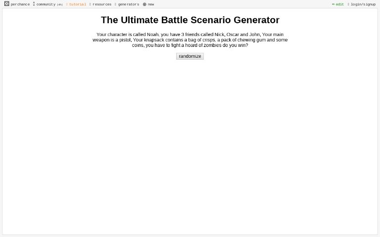 The Ultimate Battle Scenario Generator