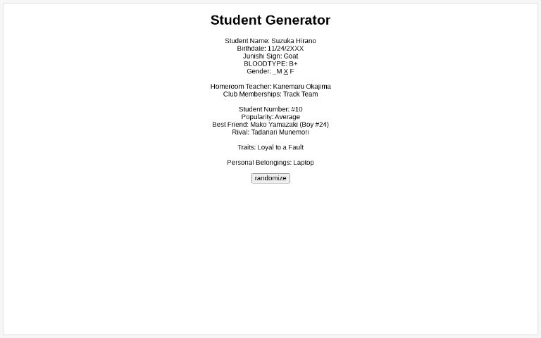 Student Generator