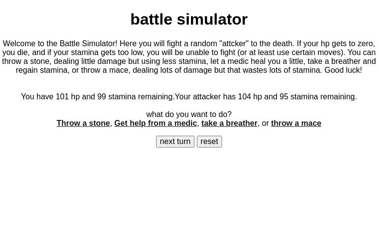 battle simulator ― Perchance Generator