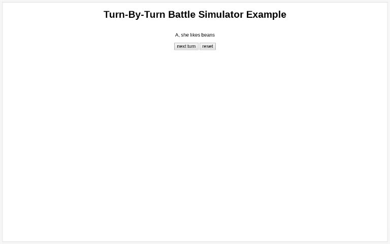 Turn-By-Turn Battle Simulator Example ― Perchance Generator
