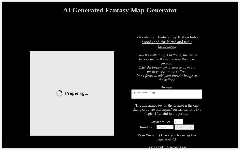 AI Generated Fantasy Map Generator