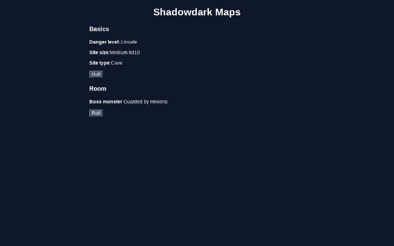Shadowdark Maps ― Perchance Generator