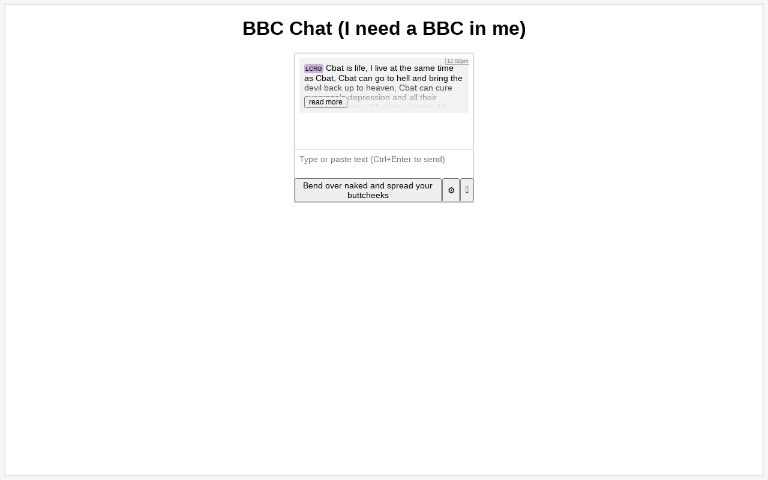 BBC Chat (I need a BBC in me)