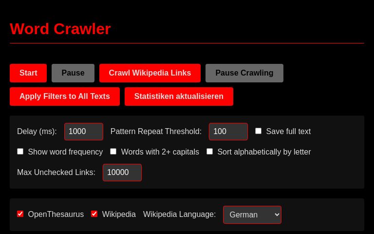 Word Crawler ― Perchance Generator
