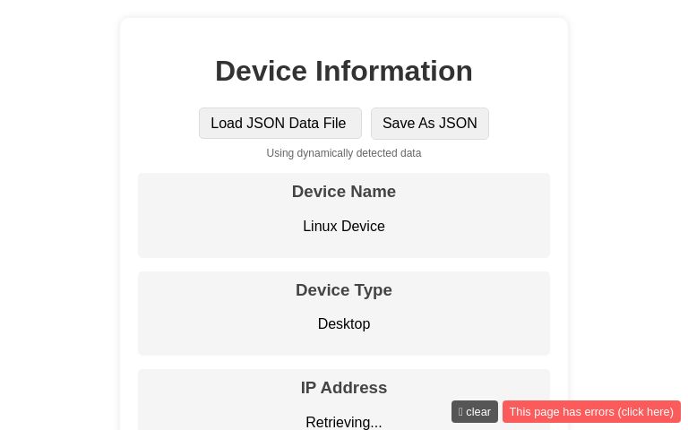 Device Information ― Perchance Generator