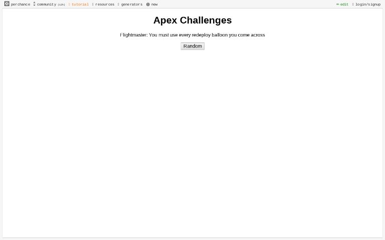 Apex Challenges ― Perchance Generator