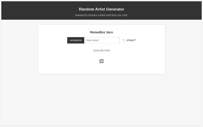 Random Artist Generator