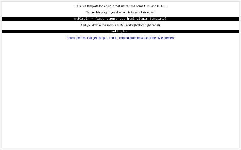 Pure Css Html Plugin Template
