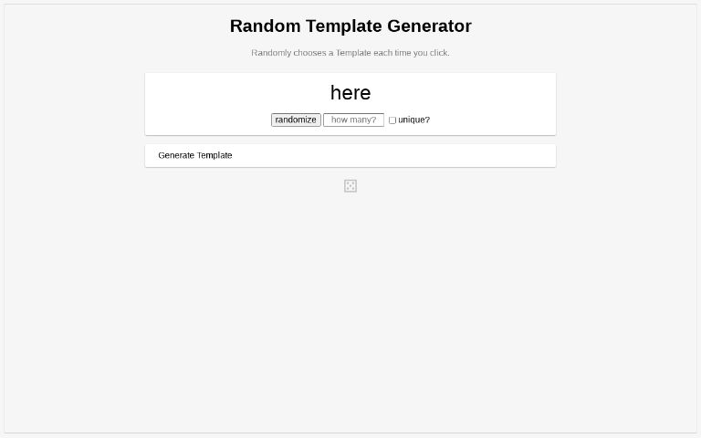 Random Template Generator
