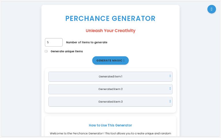 Perchance Generator