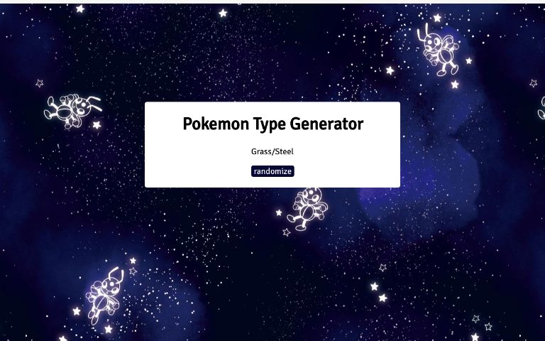 Pokemon Type Generator