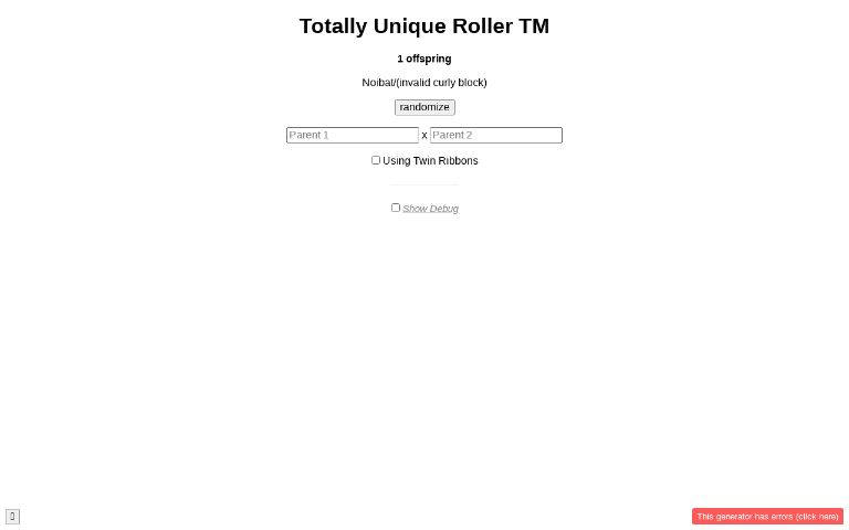 Totally Unique Roller TM ― Perchance Generator