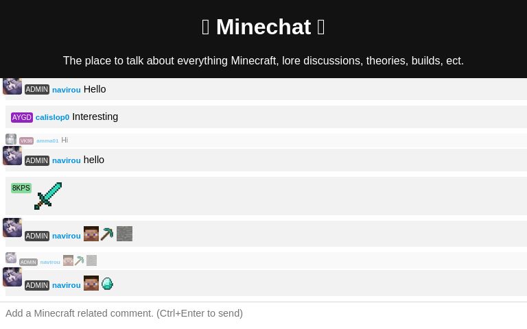 ⛏️ Minechat ⛏️ ― Perchance Generator