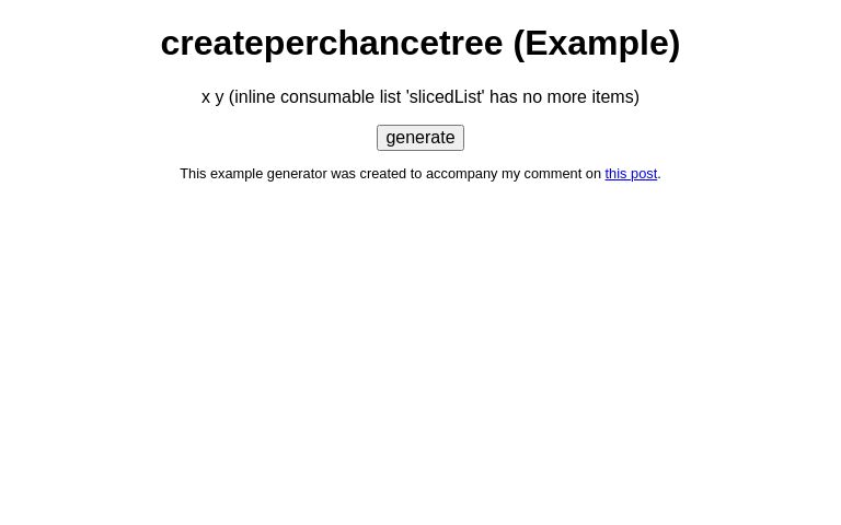 createperchancetree (Example) ― Perchance Generator