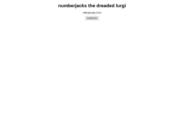 numberjacks the dreaded lurgi ― Perchance Generator