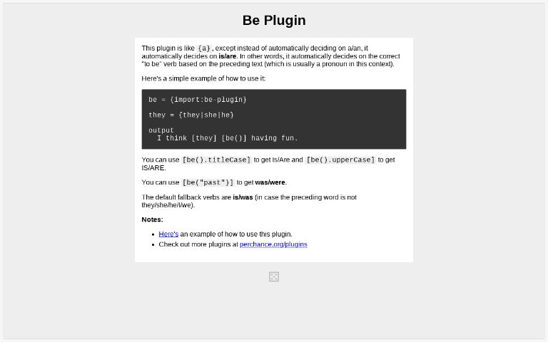 Be Plugin
