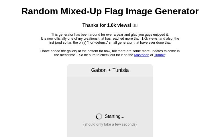Random Mixed-Up Flag Image Generator