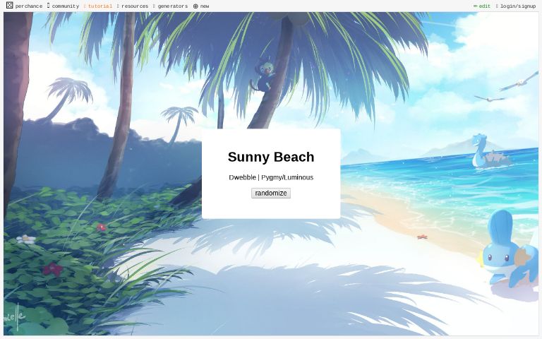 Sunny Beach ― Perchance Generator