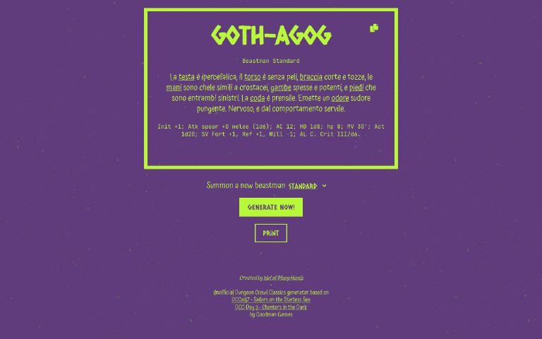 beastmen-ita ― Perchance Generator