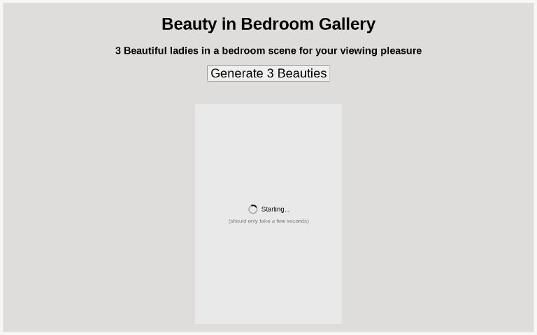 Beauty in Bedroom Gallery ― Perchance Generator
