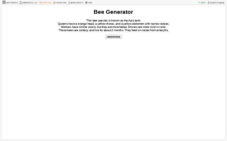 Bee Generator