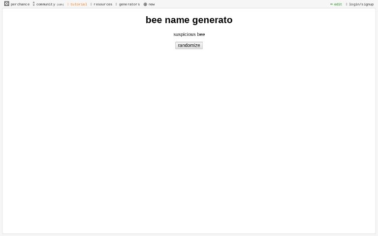 bee name generato