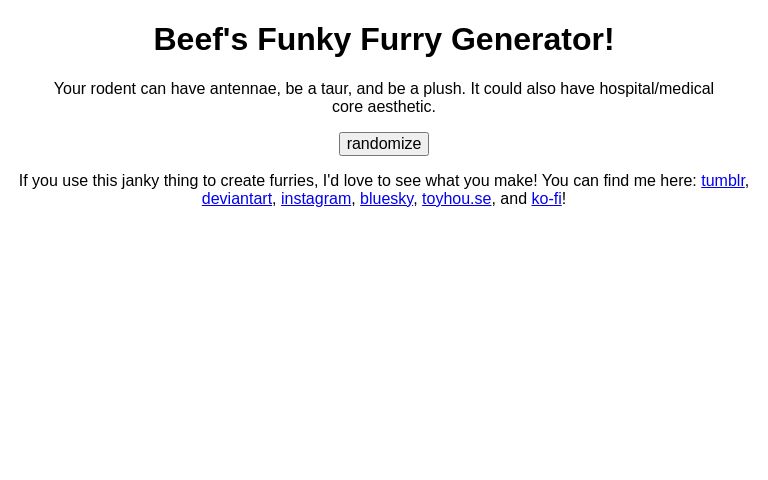Beef's Funky Furry Generator!