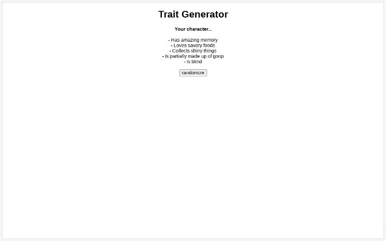 Trait Generator