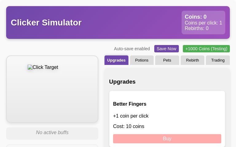 Clicker Simulator ― Perchance Generator