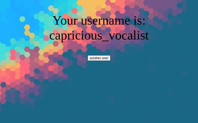 Rando Username Generator