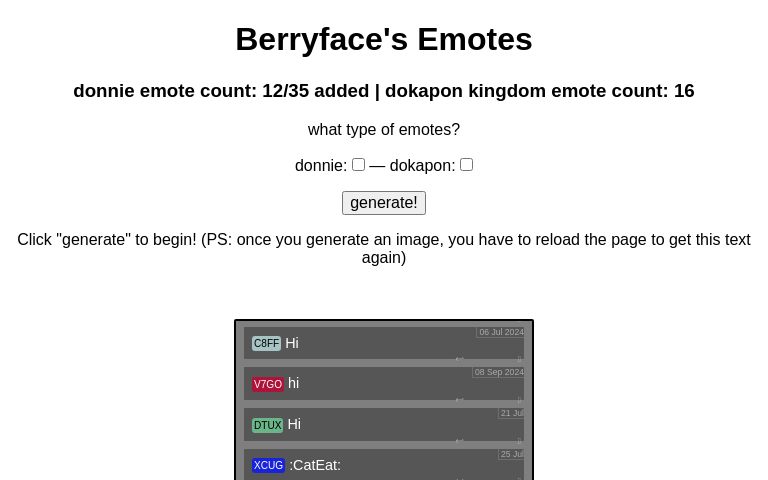 Berryface's Emotes ― Perchance Generator