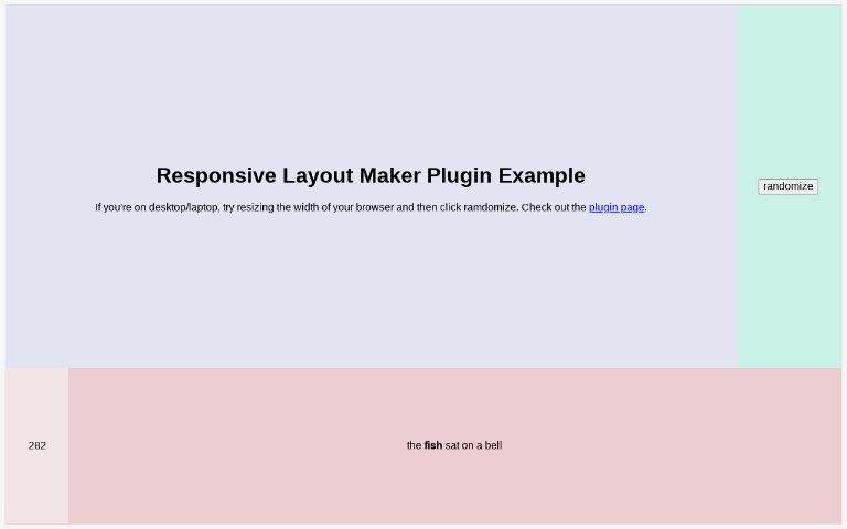 Responsive Layout Maker Plugin Example