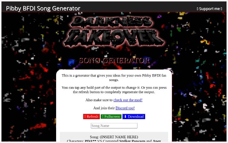 Pibby BFDI Generator